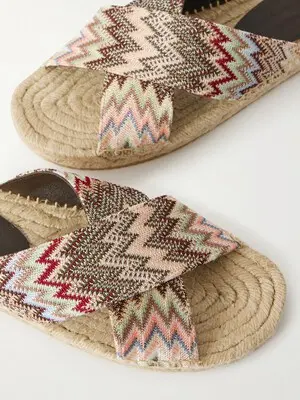 Missoni Harlow Striped Woven Espadrilles - Neutrals