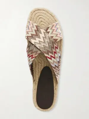 Missoni Harlow Striped Woven Espadrilles - Neutrals