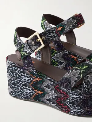 Missoni Julia Striped Woven Platform Sandals