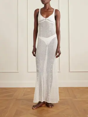 Kiki De Montparnasse Crocheted Silk Maxi Dress