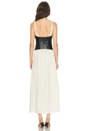 Simkhai Cortland Belted Bustier Dress