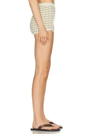 THE ELDER STATESMAN Ida Checkered Tap Short