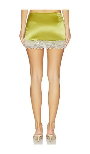 Superdown Lace Trim Mini Skirt