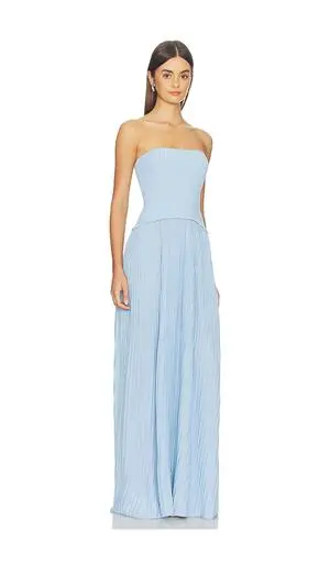 Solid & Striped The Strapless Soglio Dress Blue