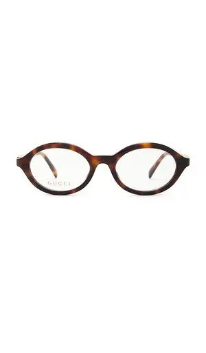 Gucci Oval Eyeglasses - Brown