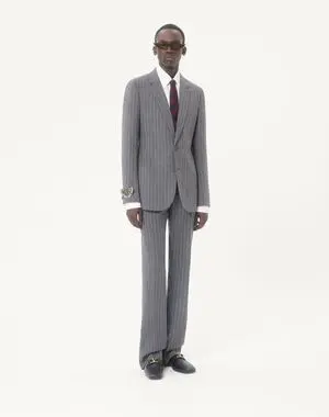 Valentino Garavani Wool Pinstripe Tailored Trousers