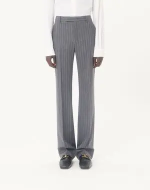 Valentino Garavani Wool Pinstripe Tailored Trousers