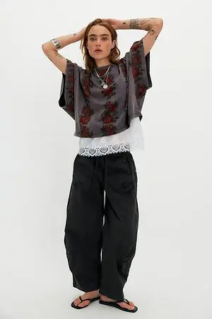 Free People We The Free Printed Dolman Sleeve T-shirt - Ember Ash Combo