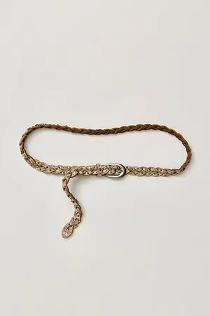 Free People Sol Slim Stud Belt - Bone