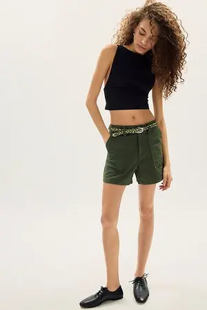 Free People Sol Slim Stud Belt - Thyme