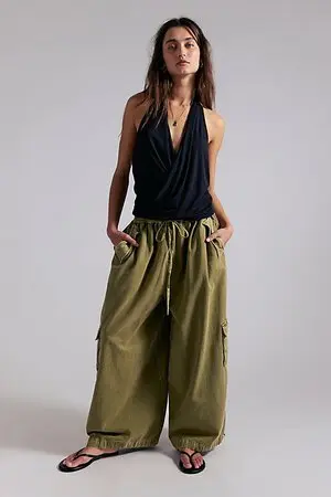 Free People Bobbi Cargo Trousers - Army