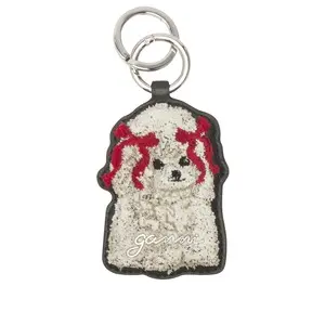 GANNI Dog Bow Keyring - Black