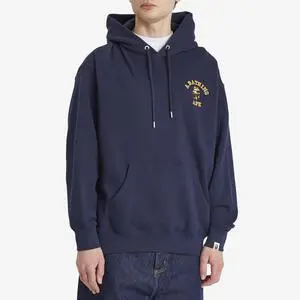 A BATHING APE 1st Camo College Logo Hoodie - Navy
