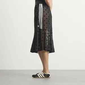 Adidas Polka Dot Sheer Midi Skirt