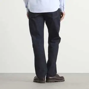 DRAKE'S Selvedge Denim Straight Jeans - Indigo