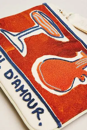 ALEMAIS Soleil D'amour Patch Zip Pouch - Rust