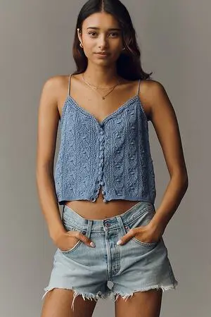 RAISONNEL Pointelle Knit Tank Top
