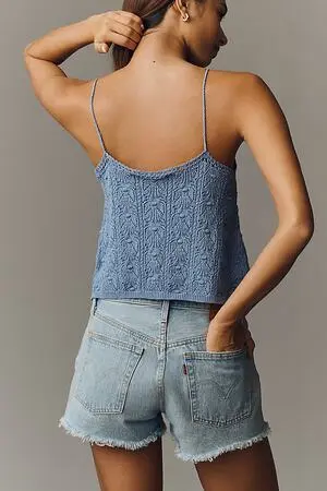 RAISONNEL Pointelle Knit Tank Top