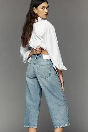 EB DENIM Low-rise Baggy Capri Jeans