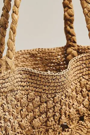 LoveShackFancy Sharlo Crochet Flower Tote Bag