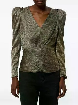 Isabel Marant Étoile Marlin Gathered-sleeves Blouse - Gold