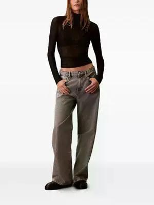 Calvin Klein Logo Patch Wide-leg Jeans