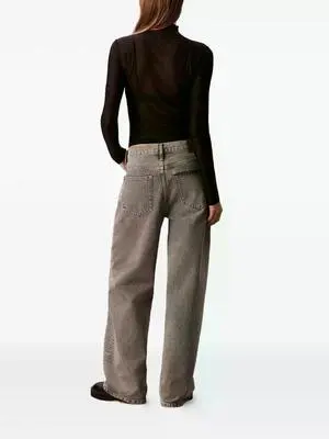 Calvin Klein Logo Patch Wide-leg Jeans