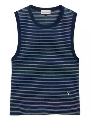 AMI Paris Striped Tank Top