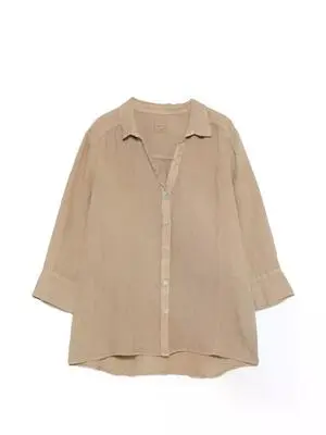 120% Lino Collared Linen Shirt