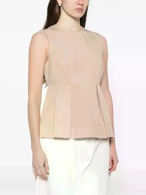 Vince Sleeveless Pleated Blouse