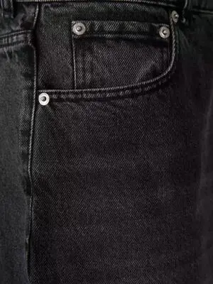 AMI Paris Button Fly Denim Shorts - Black
