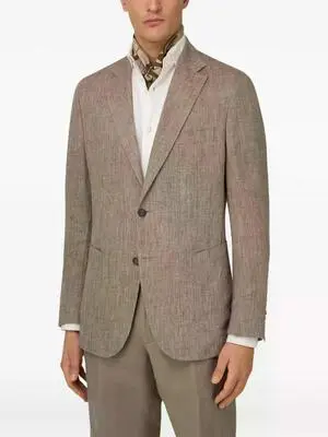 Boggi Milano Single-breasted Linen Blazer