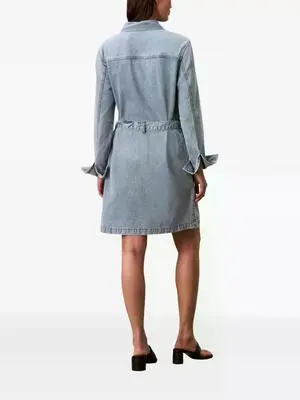 Calvin Klein Belted Buttoned Mini Dress