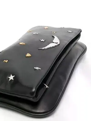 Zadig&Voltaire Rock Lucky Charms Leather Clutch