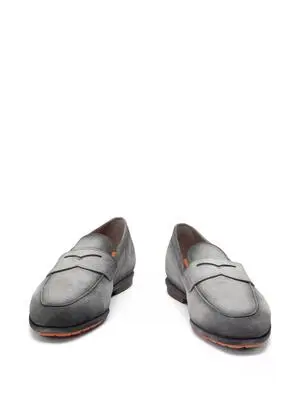 Santoni Penny Leather Loafers