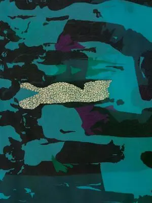 Gianfranco Ferre Crowd-pattern Silk Scarf