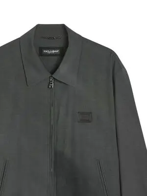 Dolce & Gabbana Zip Logo Jacket - Grey