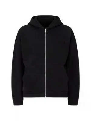 AUTRY Hooded Zip-up Top - Black