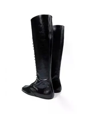 ANN DEMEULEMEESTER Ysha Squared Lace-up High Boots