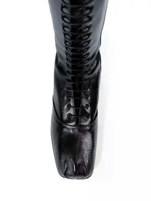 ANN DEMEULEMEESTER Ysha Squared Lace-up High Boots