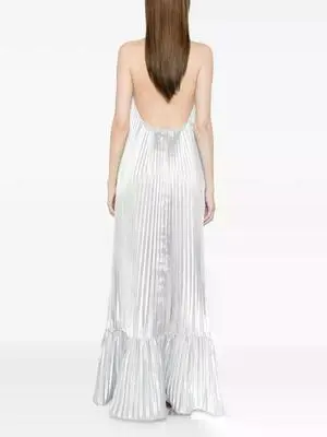L'IDEE Pleated Halter Gown