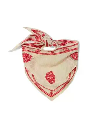 Claudie Pierlot Embroidered Floral Scarf - Neutrals