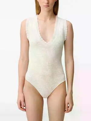 Claudie Pierlot Sleeveless V-neck Knit Bodysuit