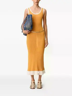 Claudie Pierlot Scalloped Knitted Midi Dress