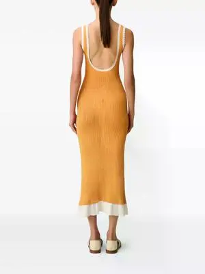 Claudie Pierlot Scalloped Knitted Midi Dress