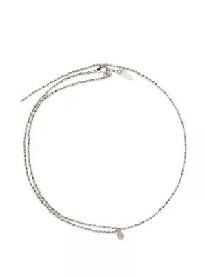 Brunello Cucinelli Tone Double-wrap Chain Necklace - Silver