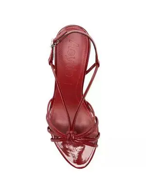 AeydĒ Solange Knotted Strappy Leather Sandals - Red