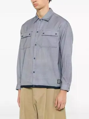 AGNES B. Logo-patched Checked Shirt