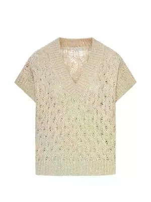 Brunello Cucinelli Pointelle-knit Top
