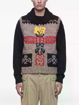 Kapital Knit Totem Pole Zip Vest
